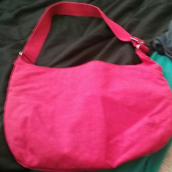 Kipling | Bags | Kipling Hot Pink Lined Fabric Hobo Style Purse | Poshmark